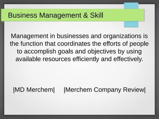 Merchem MD Manufacturing of Rubber Stamp | PPTX