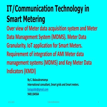 MD“Over view of Meter data acquisition system and Meter Data Management ...