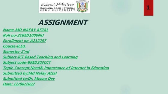 Powerpoint Assignment Example | PPT