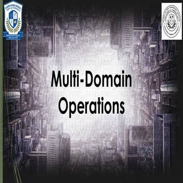 Basics of Multi domain operations in US context | PPTX