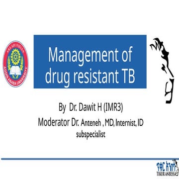 Approach To Patient With Mdr Tb By Dawit Pptx