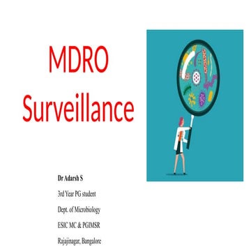 Surveillance and Control of Multidrug-Resistant Organisms (MDROs): MRSA ...