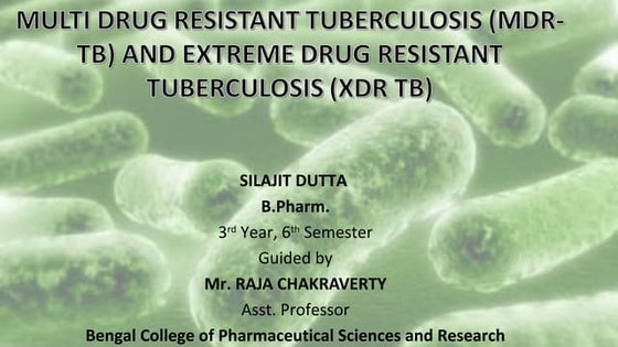 Tuberculosis- management and treatment | PPT
