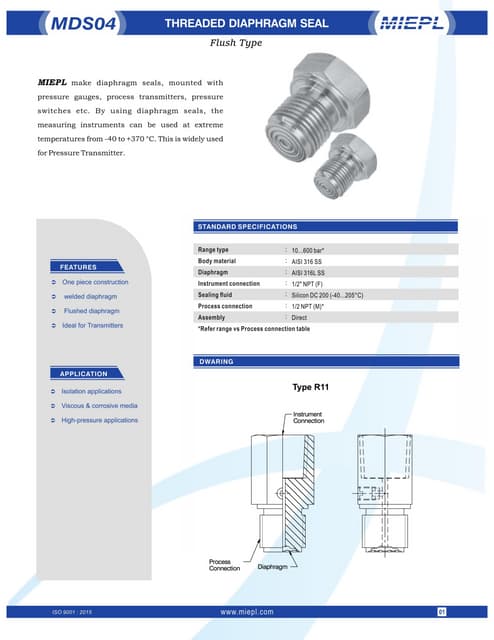 MDS04 Threaded Diaphragm Seal Flush Type Miepl.pptx