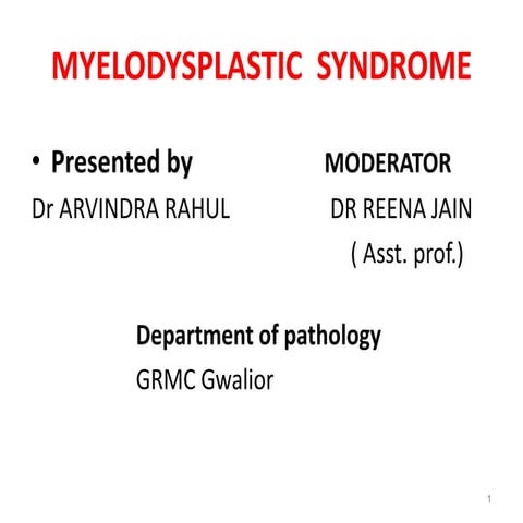 myelodysplastic syndrome | PPTX