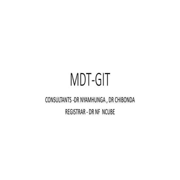 MDT-GIT - PowerPoint presentation lecture | PPTX