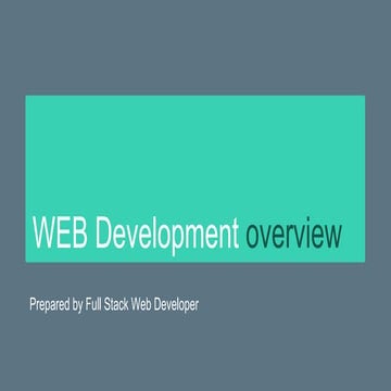 Web development overview | PPT