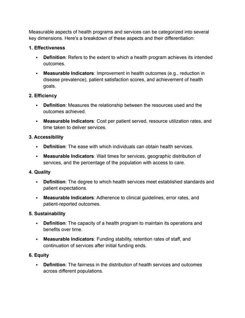 Evaluation of health program. | PDF