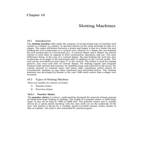 Slotting machine | PDF