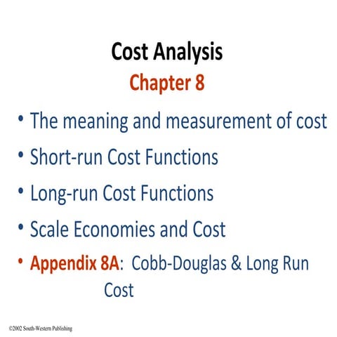 Chapter 8: Cost Analysis | PPT