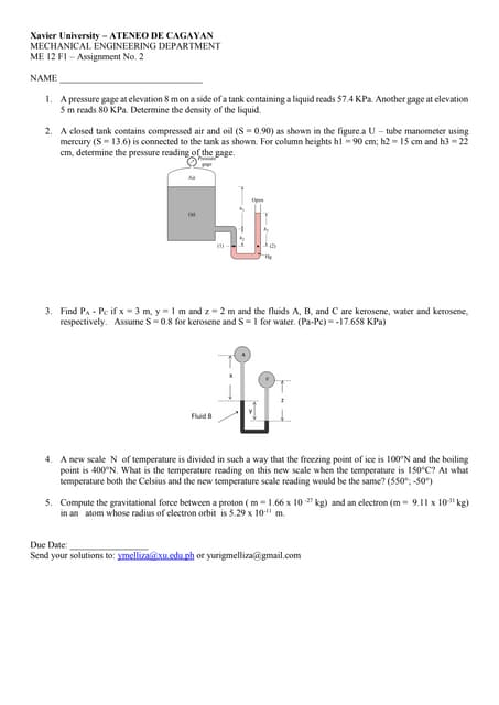 Tutorial # 3 +solution | PDF | Chemistry | Science