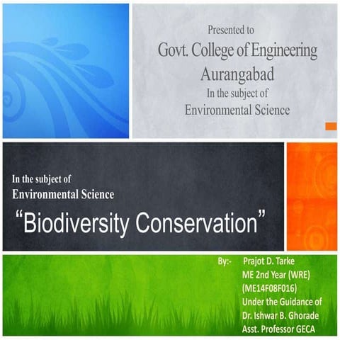 Biodiversity Conservation | PPT