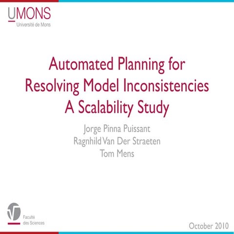 Automated Planning for Resolving Model Inconsistencies - A Scalability ...