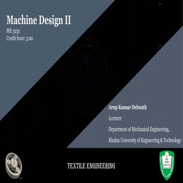 Machine Design Lecture 1 | PPTX