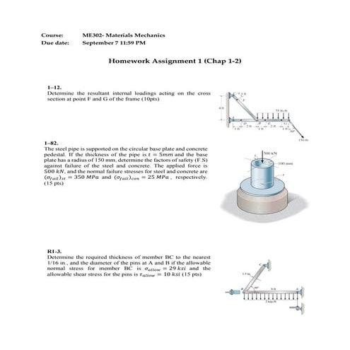Me302 Fall 2020 Homework Assignment 1 Pdf