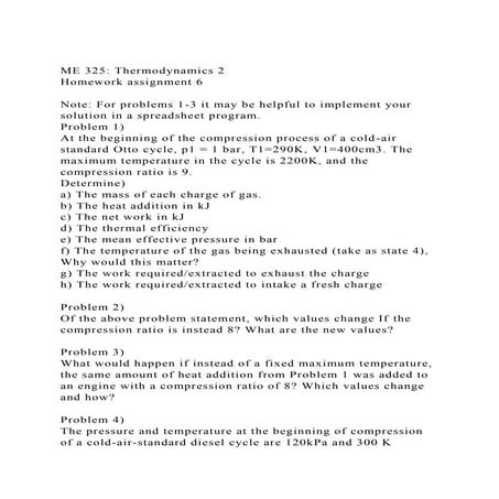 ME 325 Thermodynamics 2Homework assignment 6Note For probl.docx