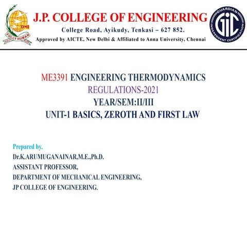 ETD PPT FOR III SEMESTER MECHANICAL ENGINEERING | PPT