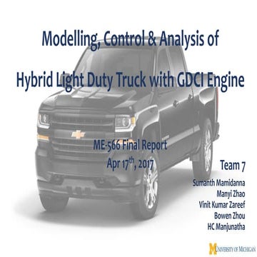 Hybrid Vehicle Systems with GCI Engine and Power Split Hybrid | PPTX ...