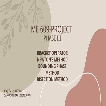 ME 609-PROJECT phase2 - Copy.pptxMechanical optimization course iit ...