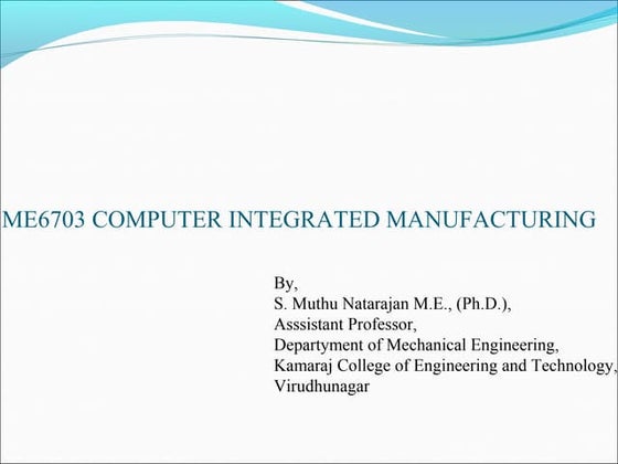 Computer Aided Process Planning (CAPP) | PPTX | Computing | Technology & Computing