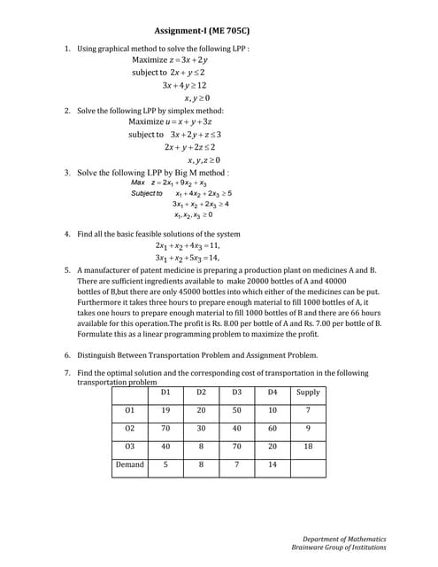 Assignment model | PPT