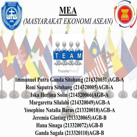 MASYARAKAT EKONOMI ASEAN (MEA) | PPTX