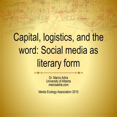 All about literature in the age of social media | PPT