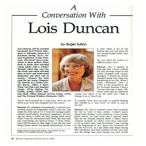 1992 Margaret A. Edwards Award article | PDF