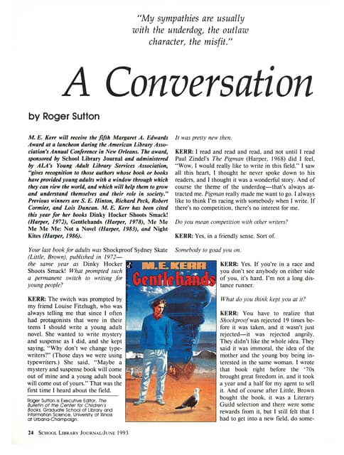 1992 Margaret A. Edwards Award article | PDF