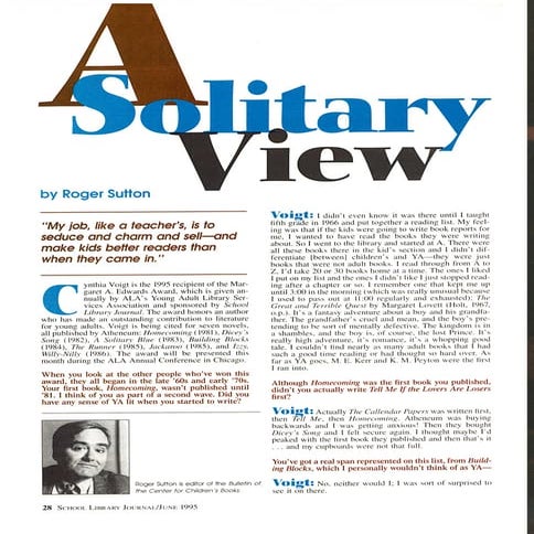 1995 Margaret A. Edwards Award article | PDF