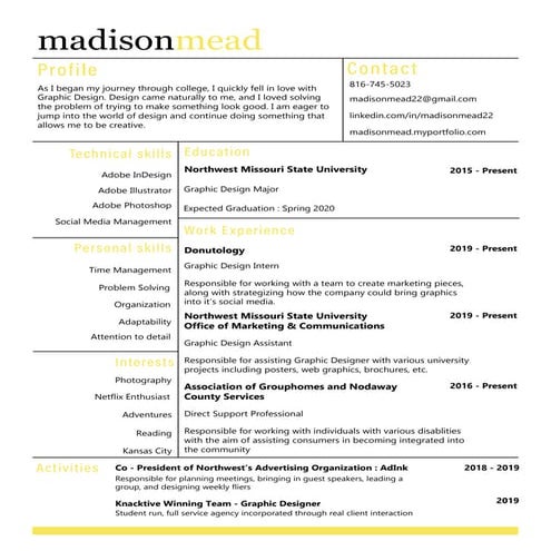 Madison Mead Resume 2019 | PDF