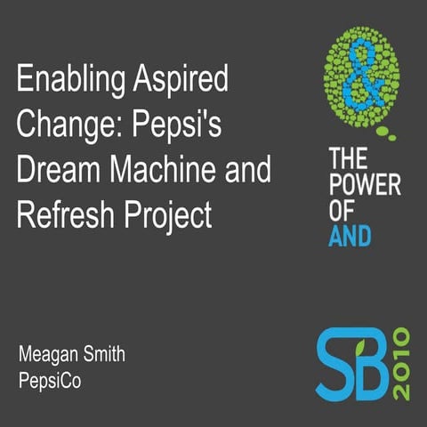 Pepsi's Dream Machine and Refresh Project: Enabling Aspired Change | PDF