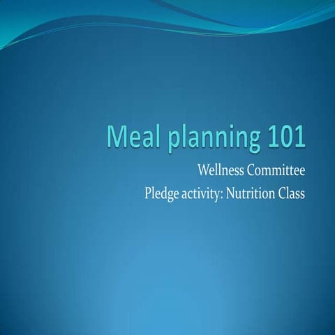 Meal Planning 101 Pptx