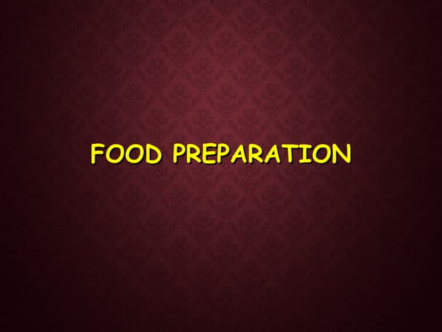 Principles of cooking | PPTX