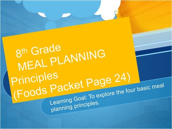 Meal planning | PDF