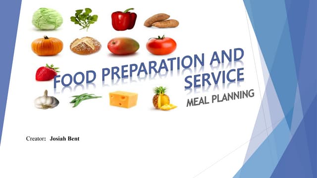 Planning meals with the multimix principle | PPTX