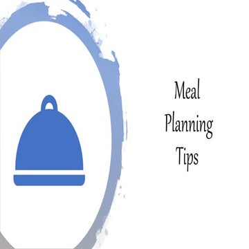 Meal Planning Tips | PPT