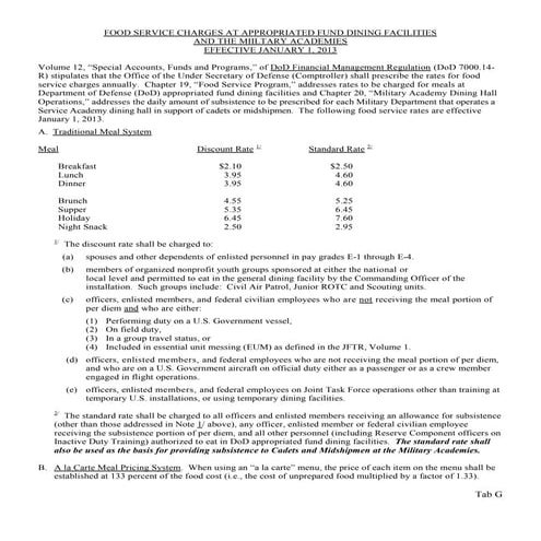 Meal rates 2013 g | PDF