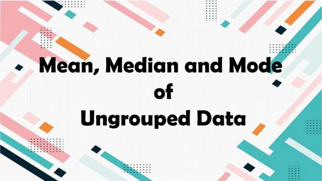 Mean, median, mode, & range ppt | PPTX