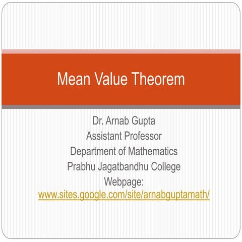 Mean-Value-Theorem-pptx-Math.pptx | Physics | Science