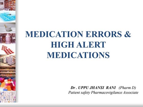 Medication errors ppt | PPTX | First Aid | Injuries