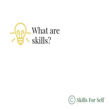 Meaning and benefits of skills | PPT