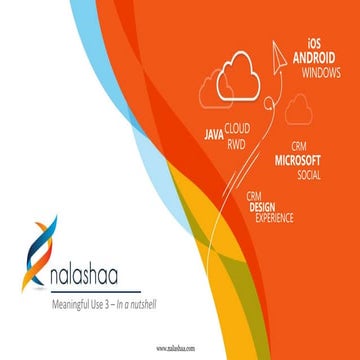 Meaningful use stage 3 - Nalashaa capabilities | PPTX