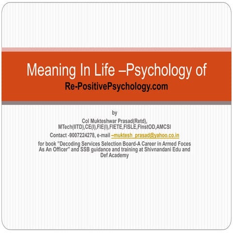 Meaning In Life –Psychology of.pptx