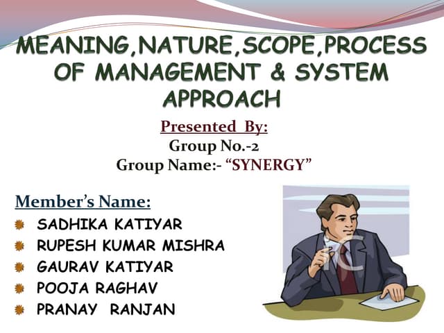 Nature and scope of management | PPTX