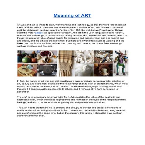 Meaning of ART | PDF
