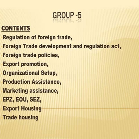 Meaning of Export House | PPTX