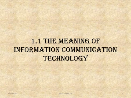 Chapter 1-introduction to ict | PPTX | Internet | Computing