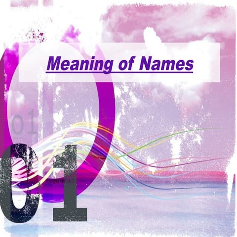 Meaning of some names | PPT