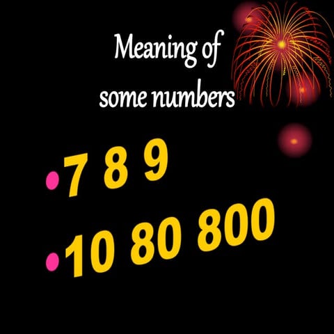 Meaning of some numbers | PPTX